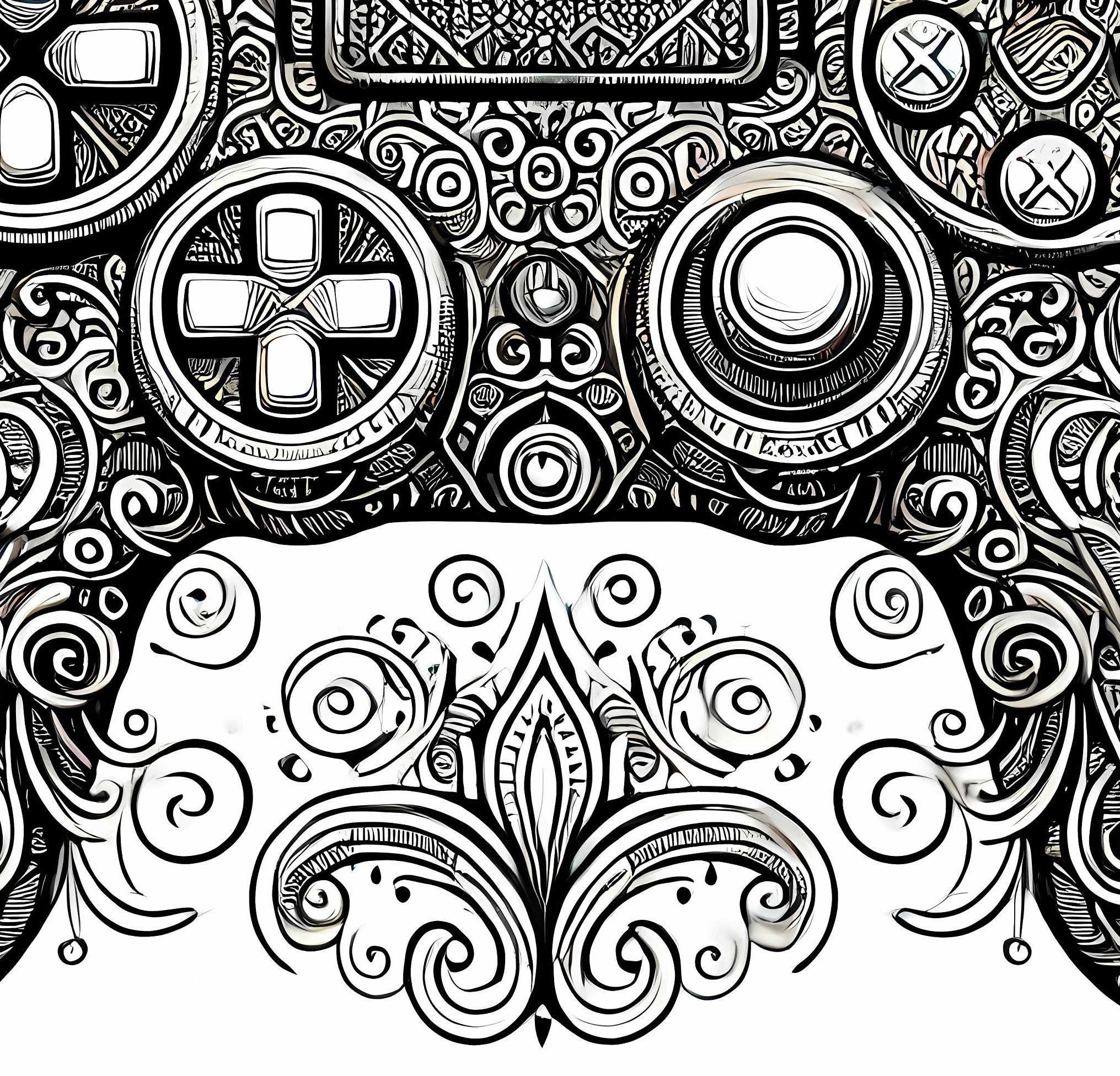 12 Pack Stress Relief Coloring Pages, Gaming Controller Digital Print ...
