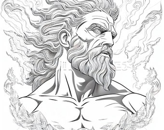 Greek Mythology Coloring Pages Zeus