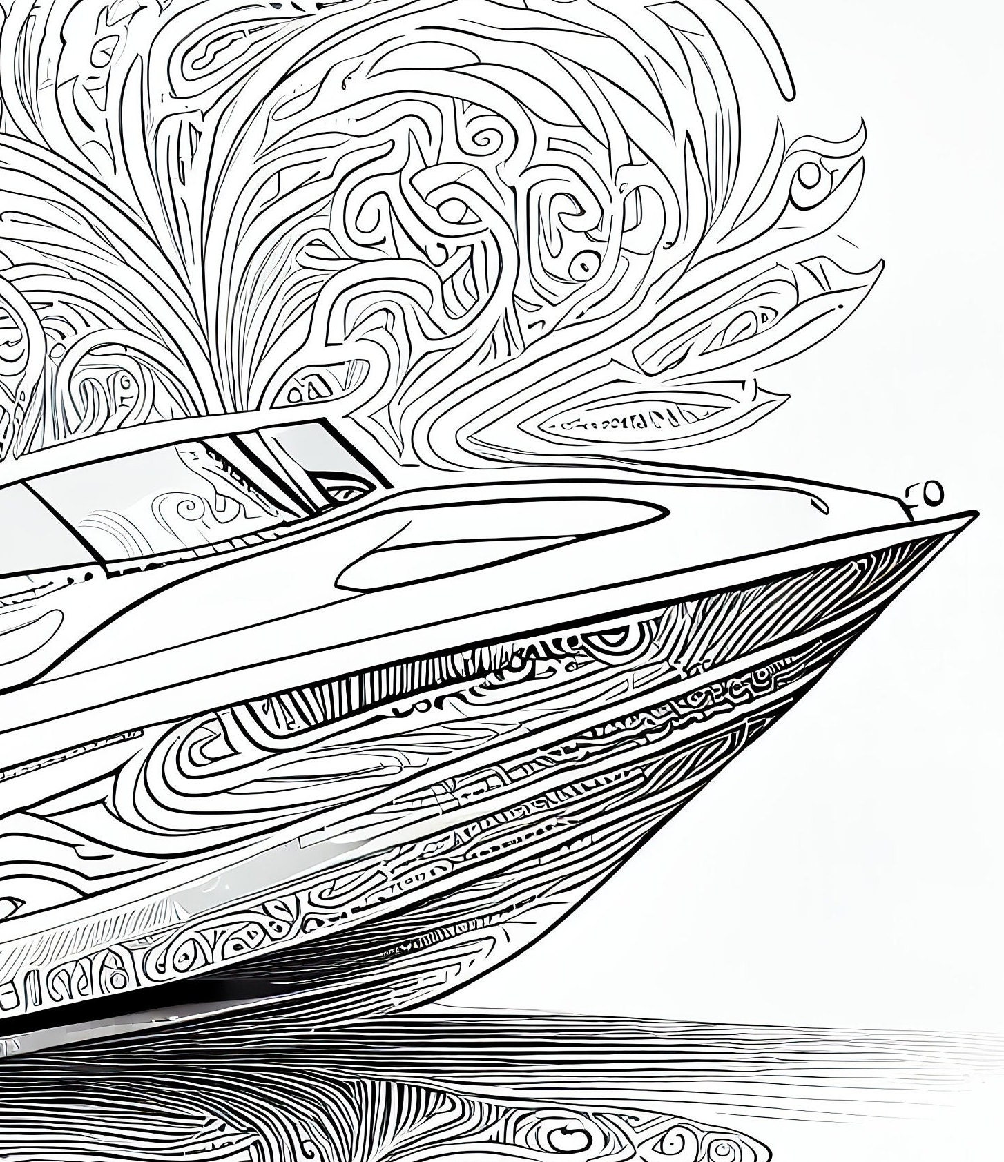 12 Pack Stress Relief Coloring Pages, Boats Digital Print, Filigree ...