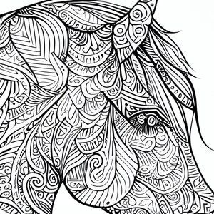 12 Pack Stress Relief Coloring Pages, Horse Digital Print, Detailed ...