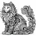 6 Pack Stress Relief Coloring Pages, Kitten Digital Print, Detailed ...
