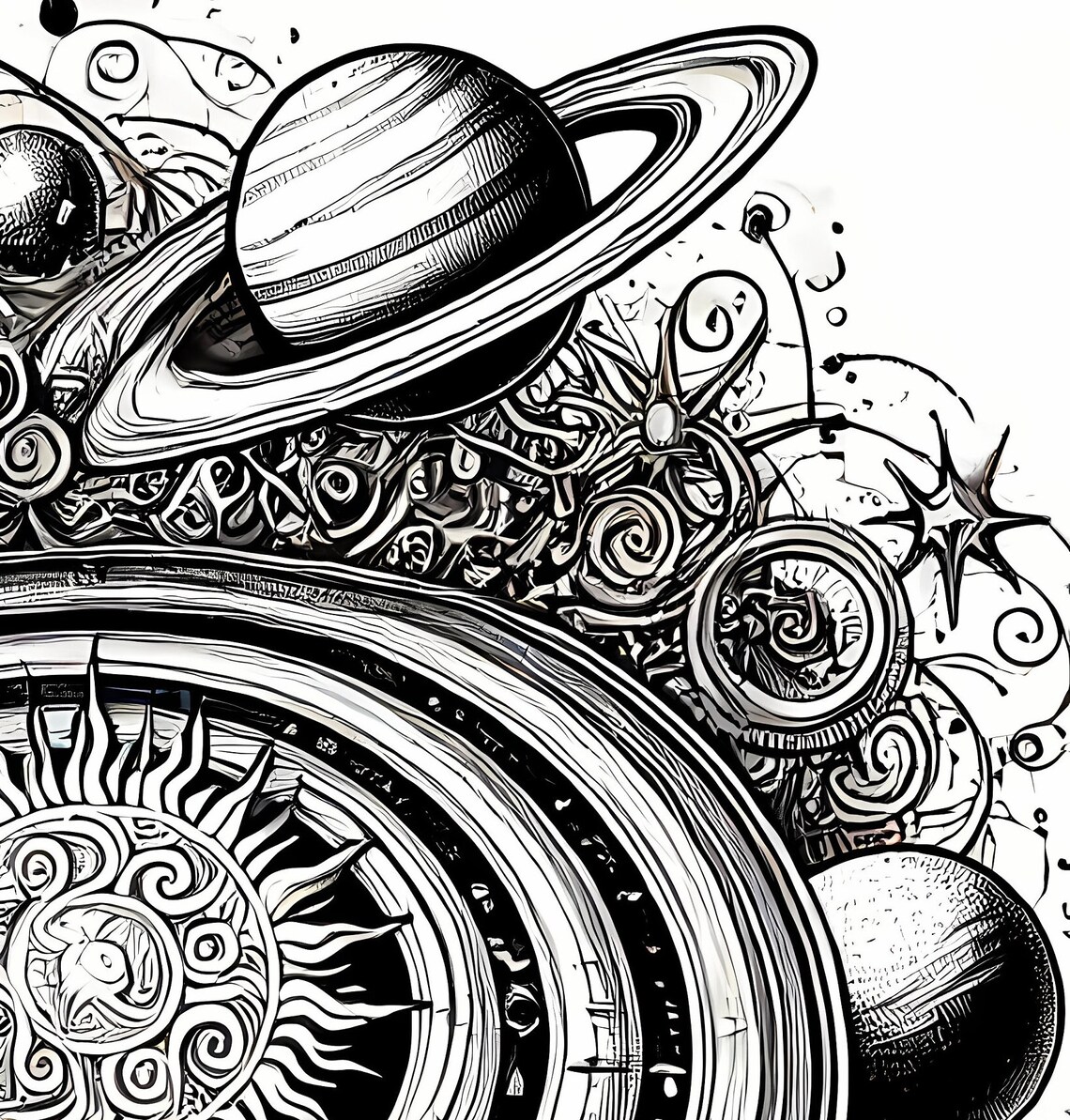12 Pack Stress Relief Coloring Pages, Solar System Digital Print ...