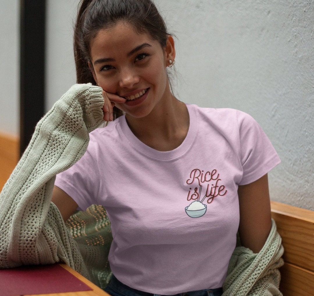 Rice is Life Pink Tee Unisex - Etsy
