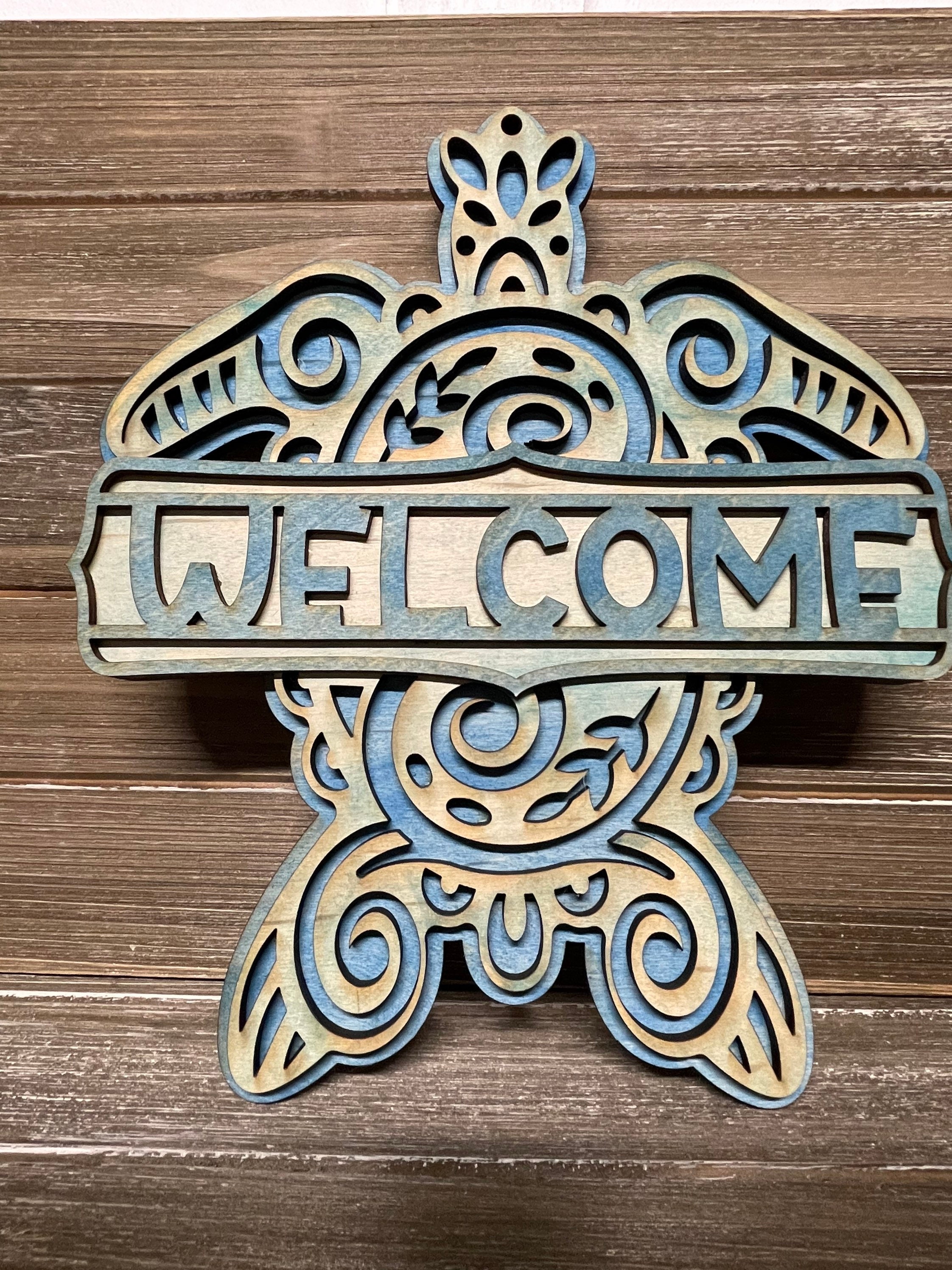 Sea Turtle Welcome Sign - Etsy
