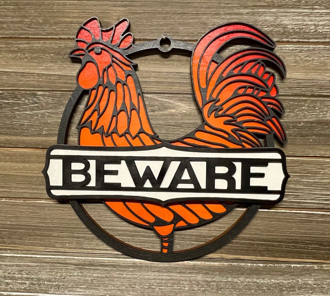 Beware of Chickens Sign Backyard Chickens Farmhouse Country - Etsy