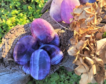 Purple Worry Stone | Etsy