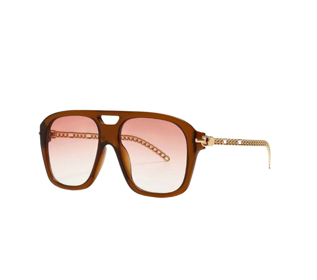 Large Oversized Aviator Sunglasses Gradient Lens Sunglasses Square ...