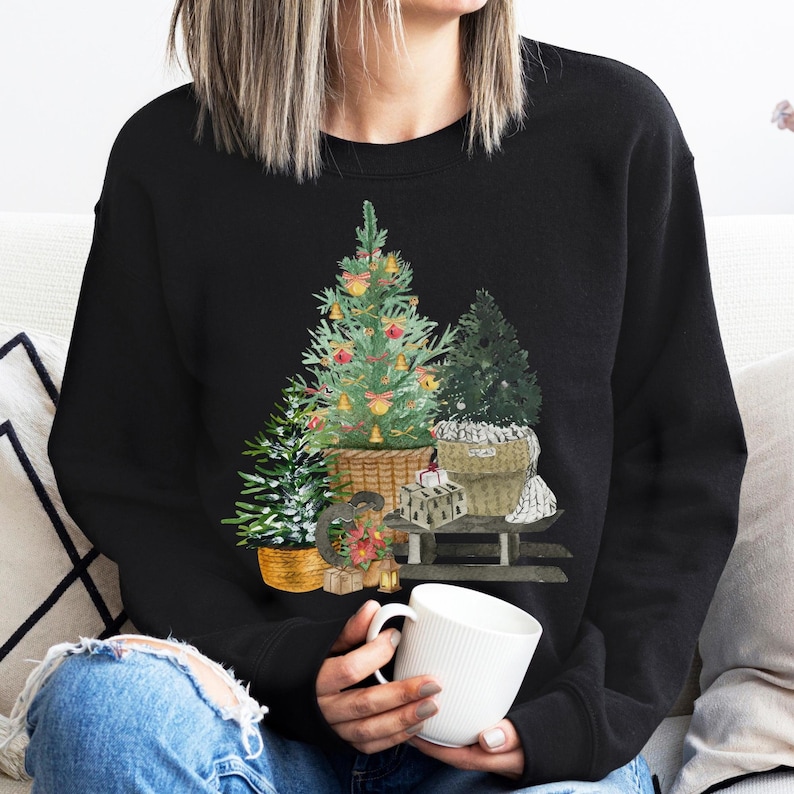 Christmas Tree Sweatshirt for Women, Christmas Sweatshirt, Christmas ...