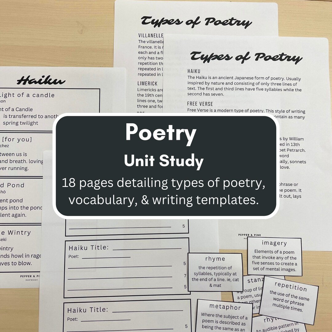 Poetry Unit Study - Etsy