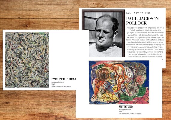 Jackson Pollock Artist Study - Etsy