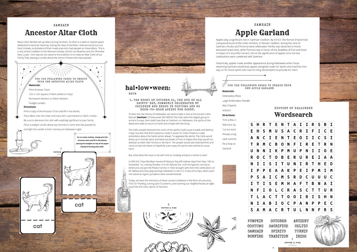 History of Halloween Samhain Unit Printable - Etsy