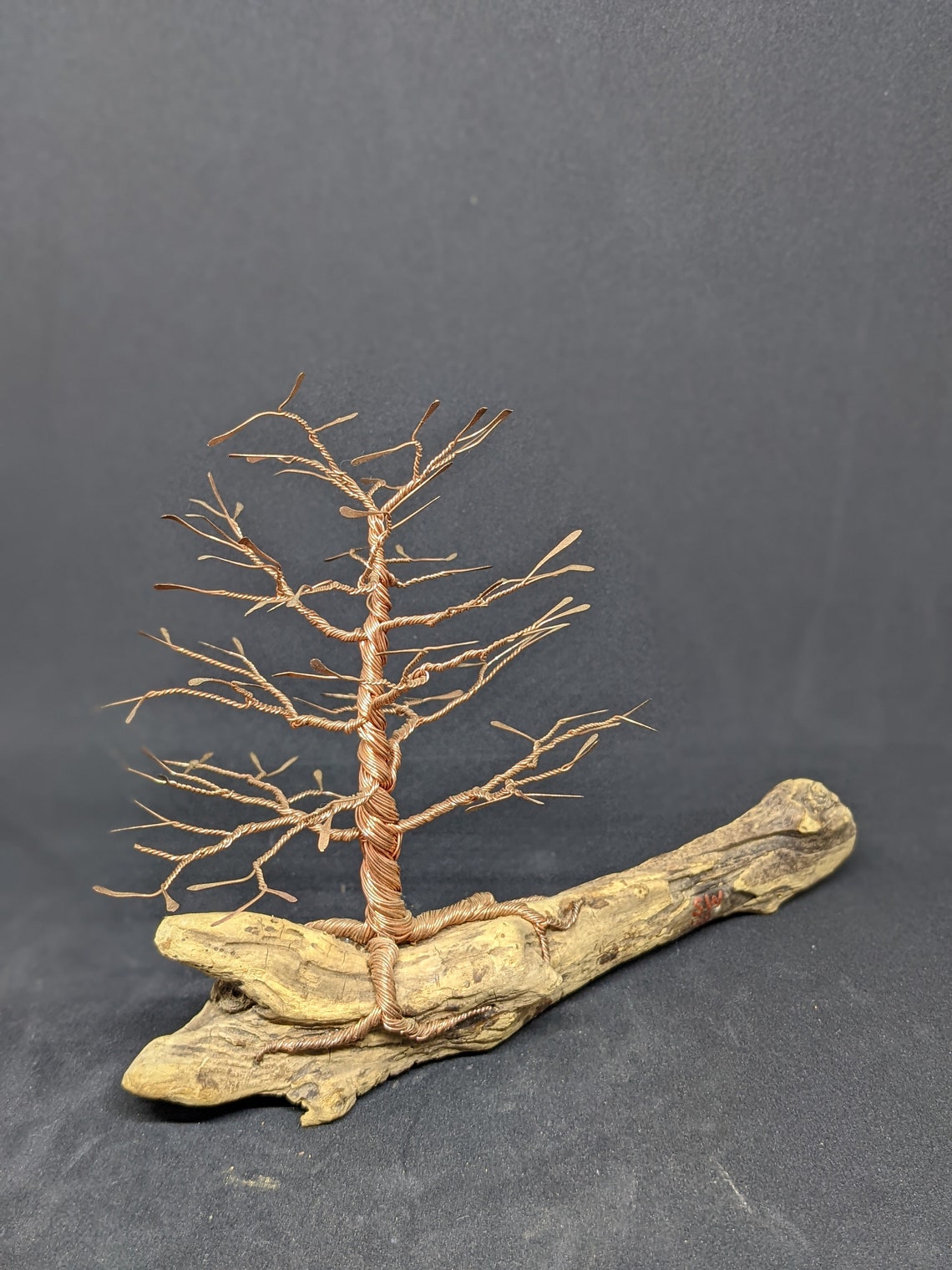 Small Copper Wire Tree on Driftwood - Etsy