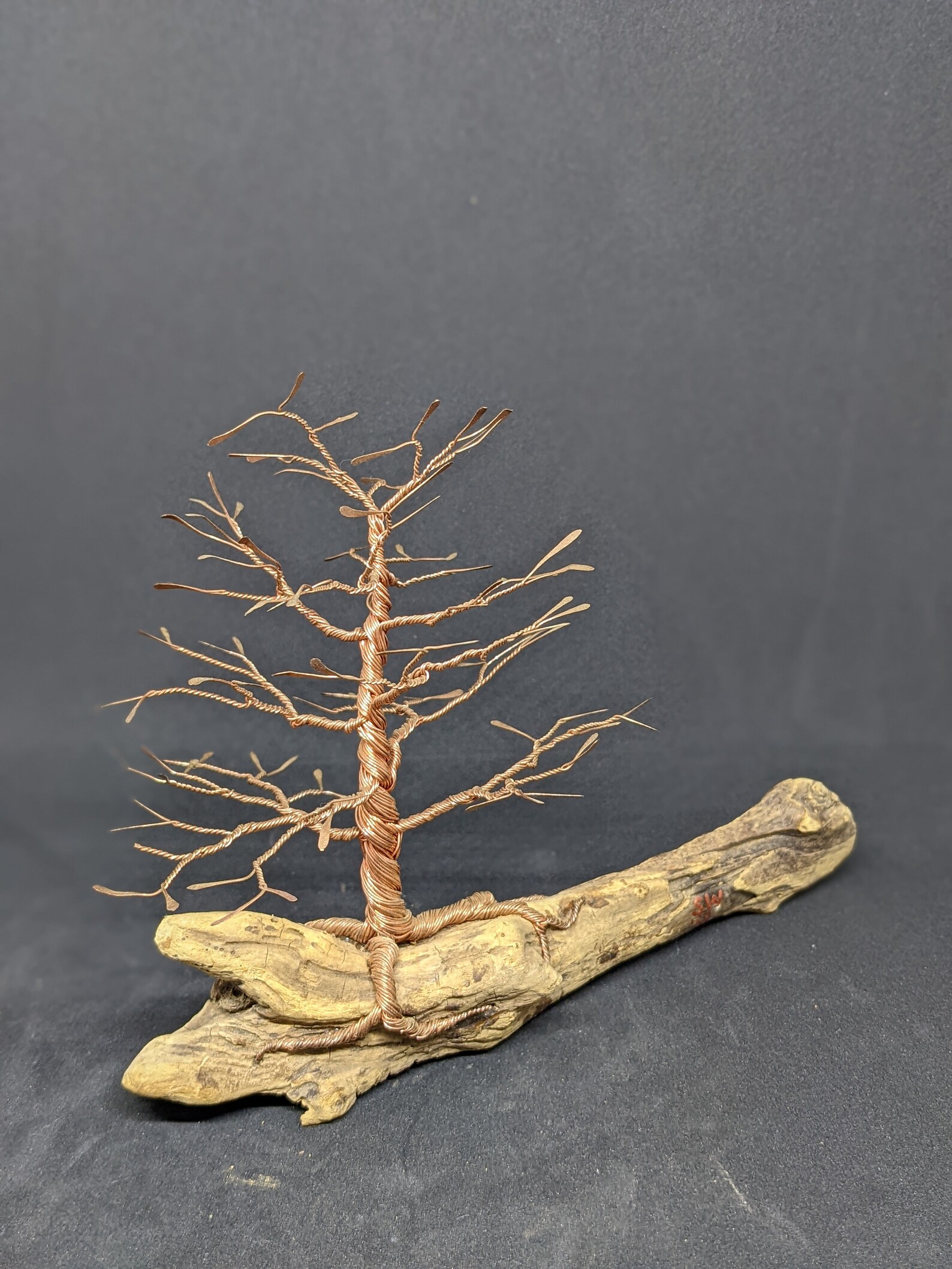 Small Copper Wire Tree on Driftwood - Etsy