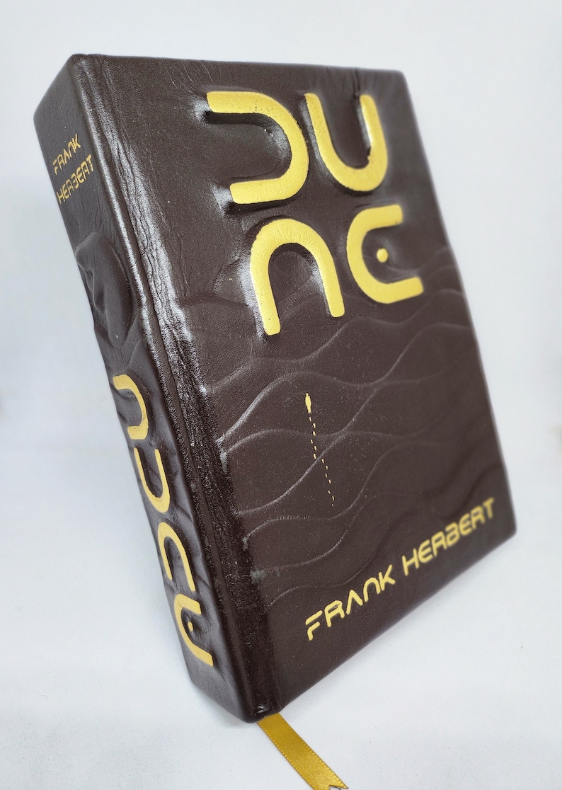 Dune by Frank Herbert- Handmade Brown Leather-bound Book - Etsy