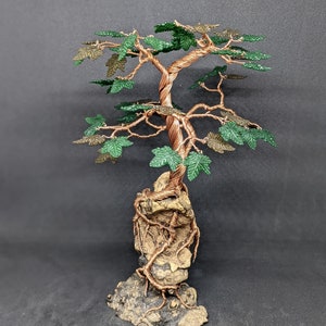 Copper Wire Tree With Green Leaves on Root - Etsy