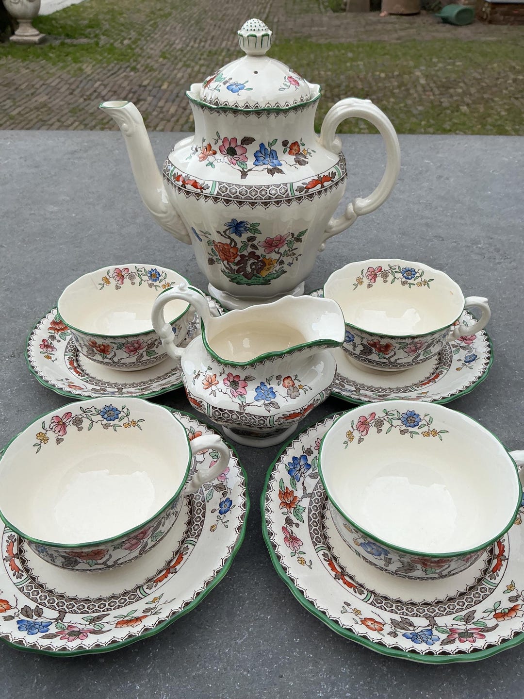 Copeland Spode Chinese Rose, Set of 6 Items. - Etsy