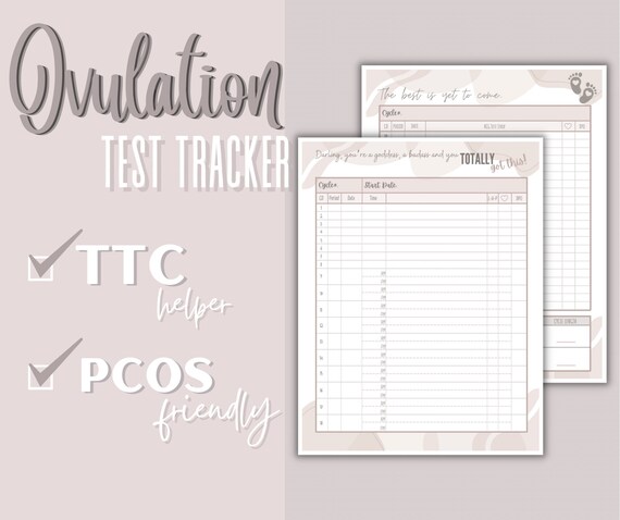 Ovulation Tracker Test Strip Tracker Fertility Tracker - Etsy