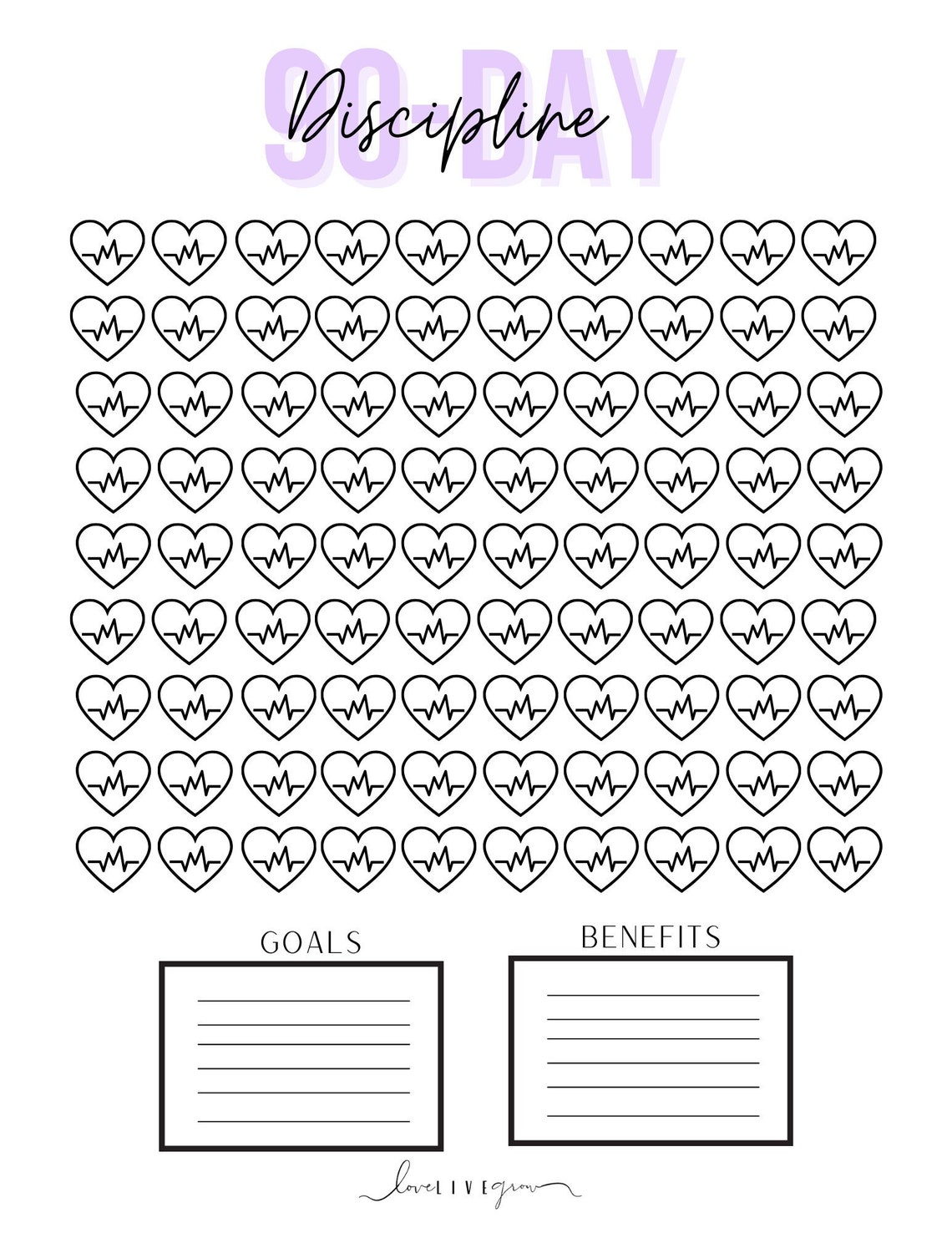 90-day Discipline Tracker - Etsy