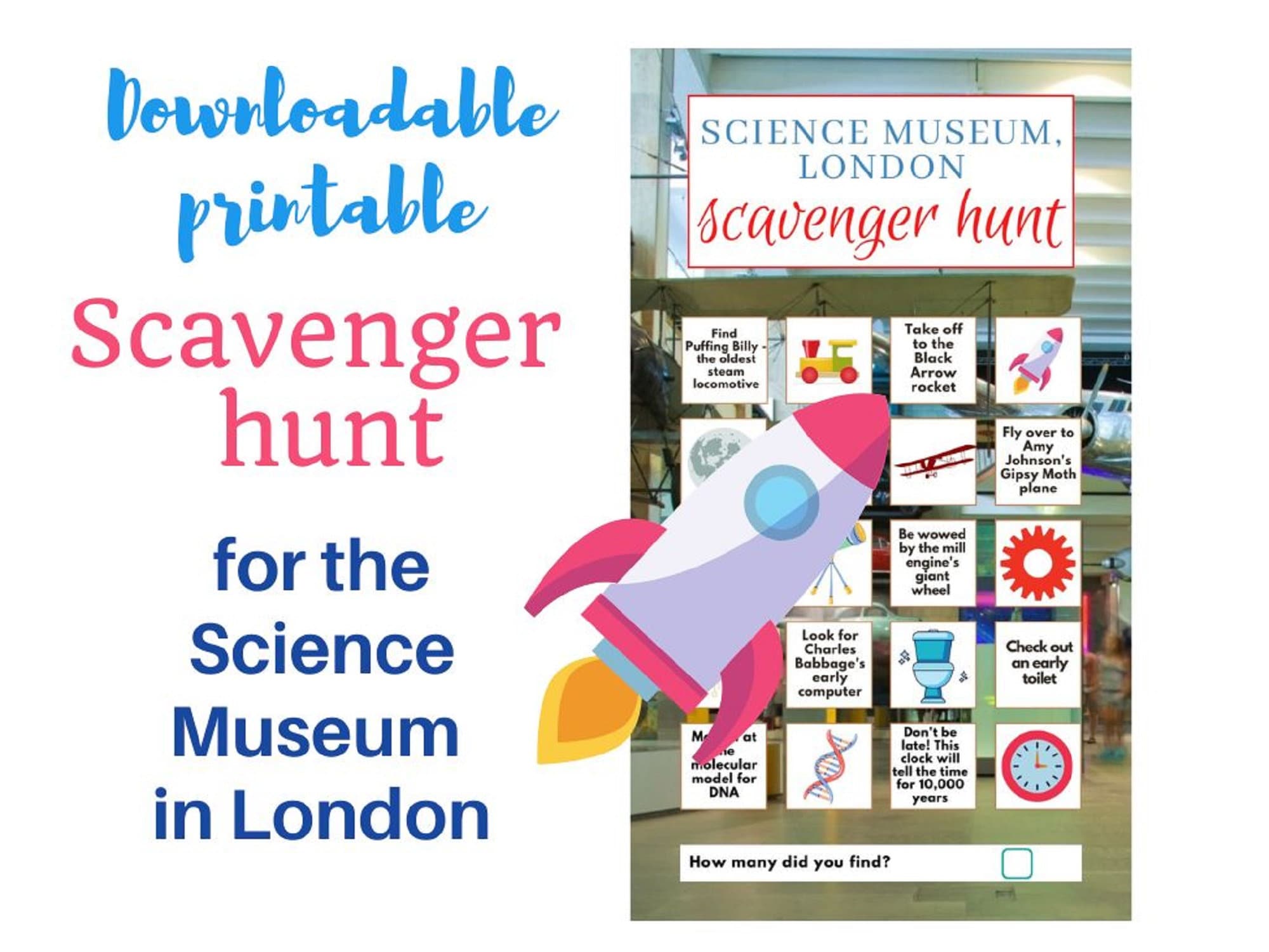 London Science Museum Scavenger Hunt Printable Instant - Etsy