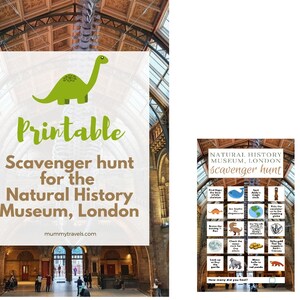 London Natural History Museum Scavenger Hunt Printable Instant Download ...