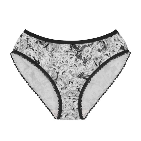 Womens Ahegao Briefs Anime Underwear Lewd Lingerie Etsy