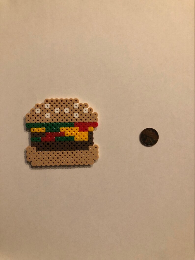 Pizza, Burger and Hot Dog Perler Bead - Etsy