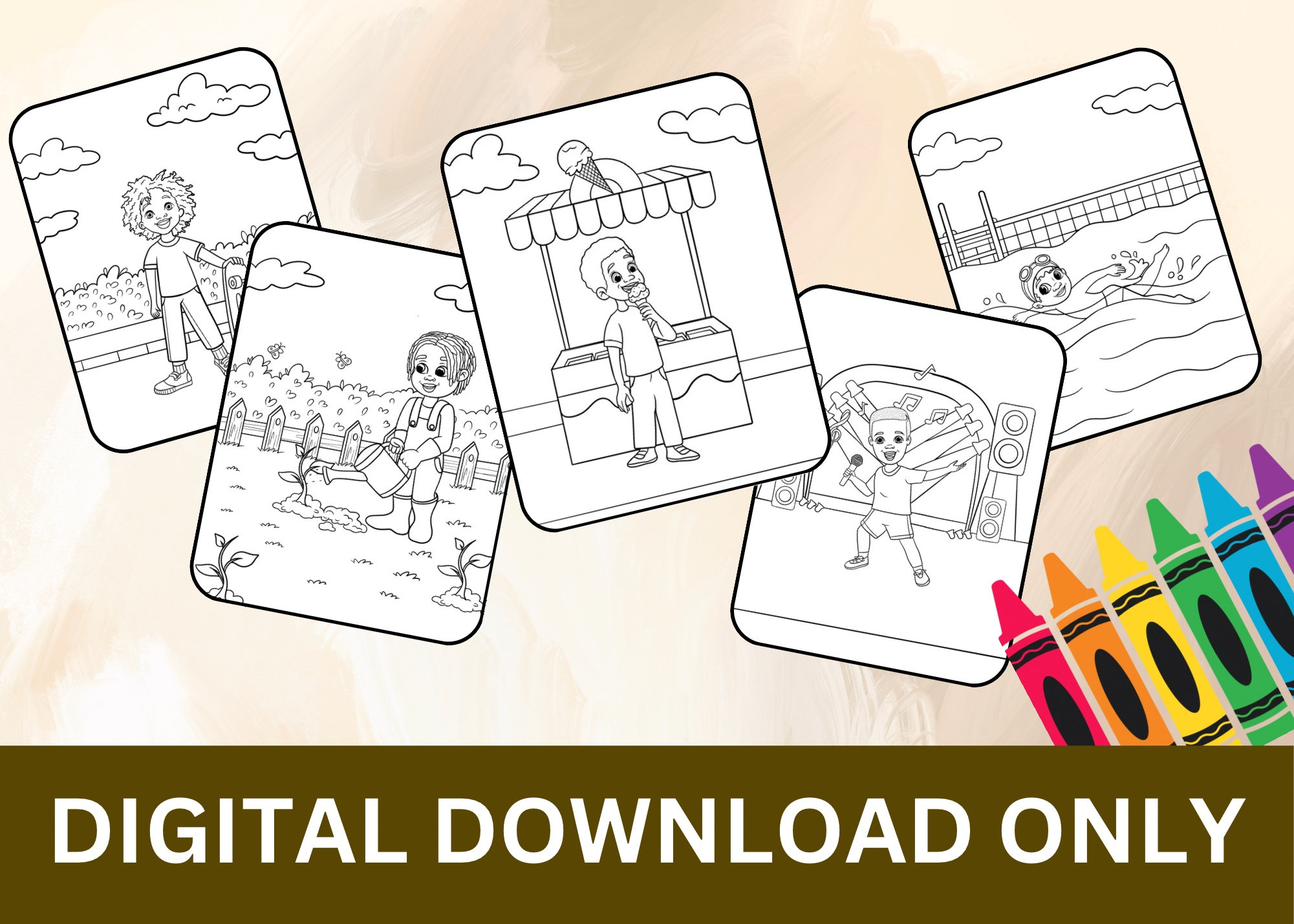 Printable Black Boys Coloring Pages (5) , African American, Diverse ...