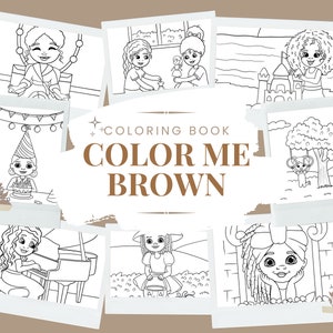 Black Girl Coloring Book and Activity Book, 50 Pages, African American ...