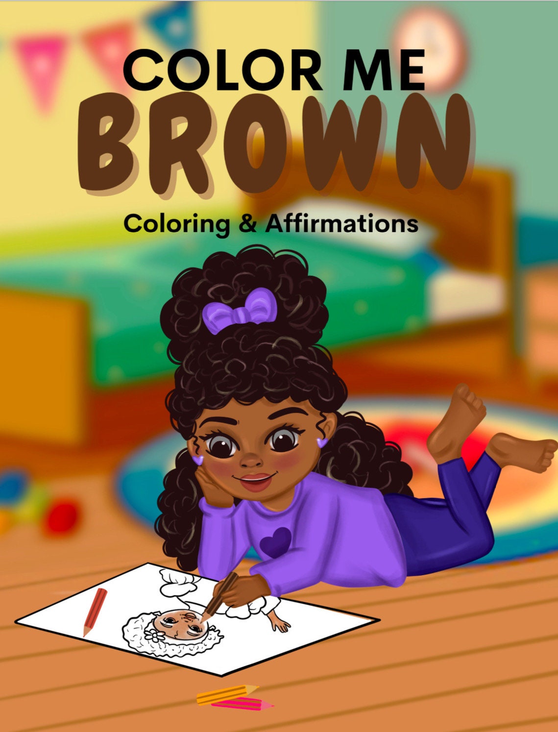 Black Girl Coloring Book, Coloring and Affirmations Book, African ...