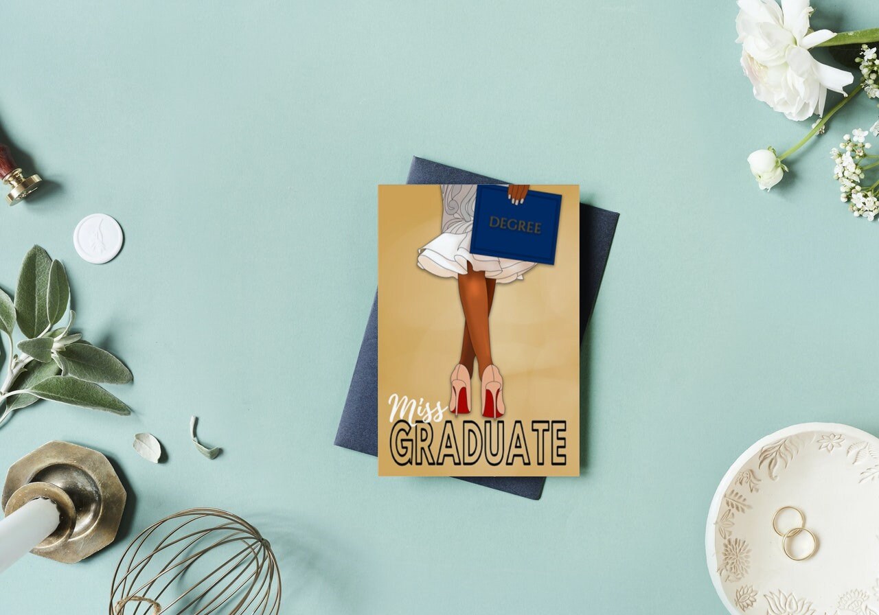 Black Girl Graduation Card, HBCU, Graduation Gift, Graduating College ...