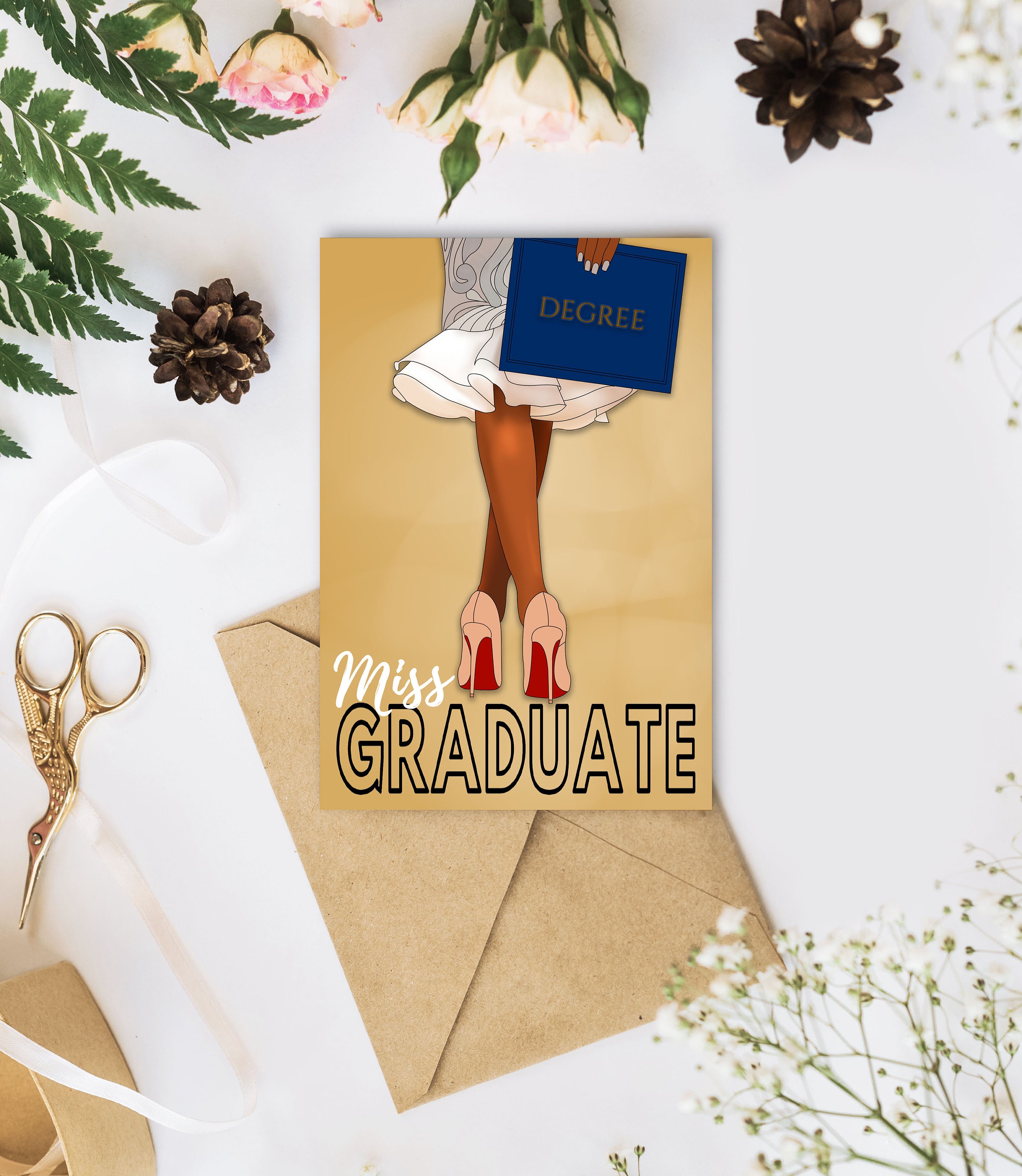 Black Girl Graduation Card, HBCU, Graduation Gift, Graduating College ...