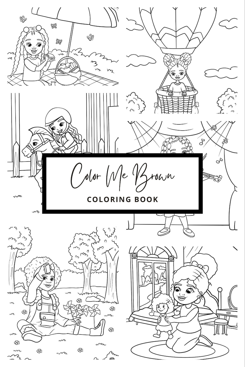 Black Girl Coloring Book, Coloring and Affirmations Book, African ...