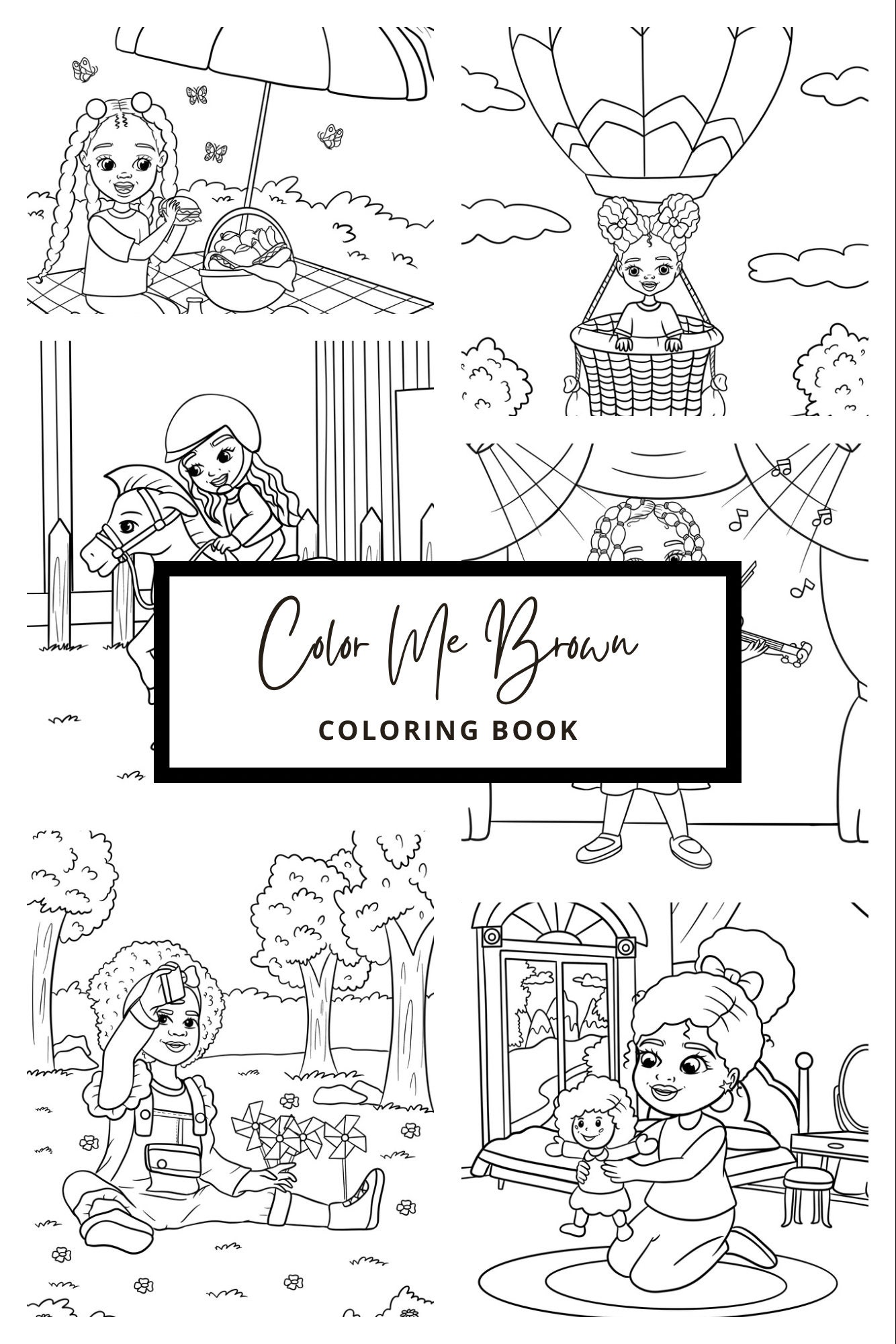 Black Girl Coloring Book, Coloring and Affirmations Book, African ...