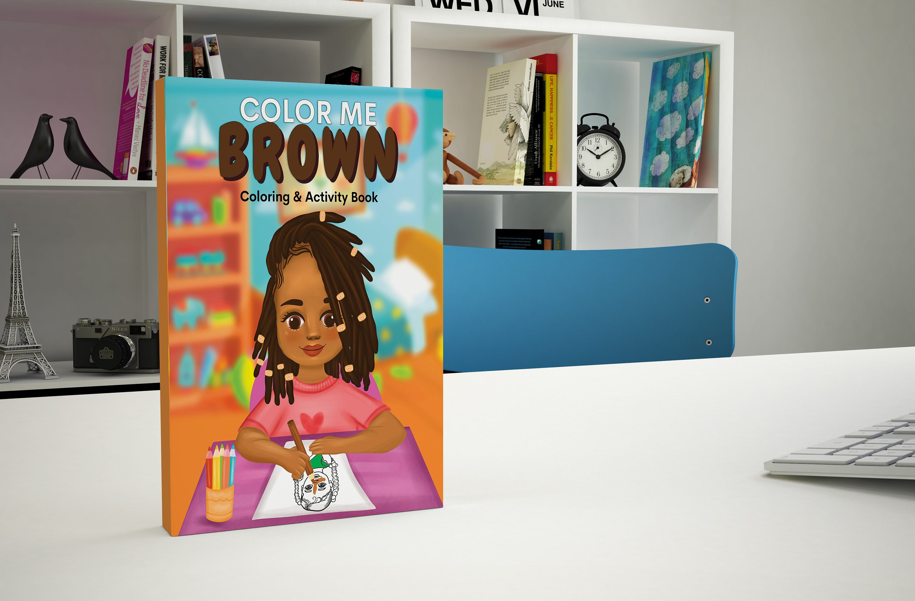 Black Girl Coloring Book and Activity Book, 50 Pages, African American ...