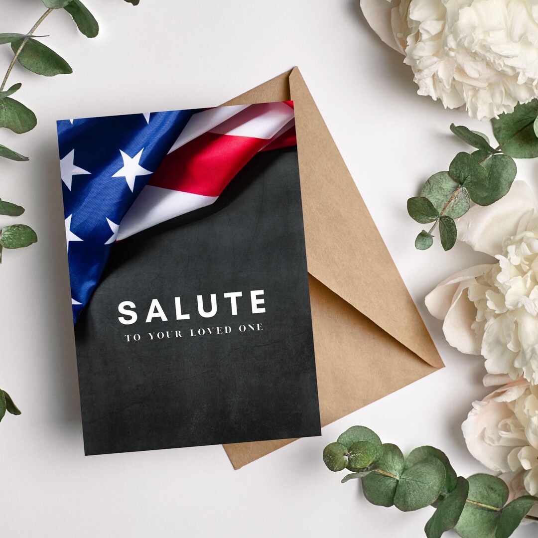 Sympathy Card for Military, Police Funeral Card, Grief, Praying, Unique ...