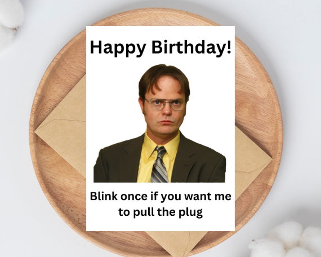Printable Dwight Office Birthday Card Instant Download - Etsy