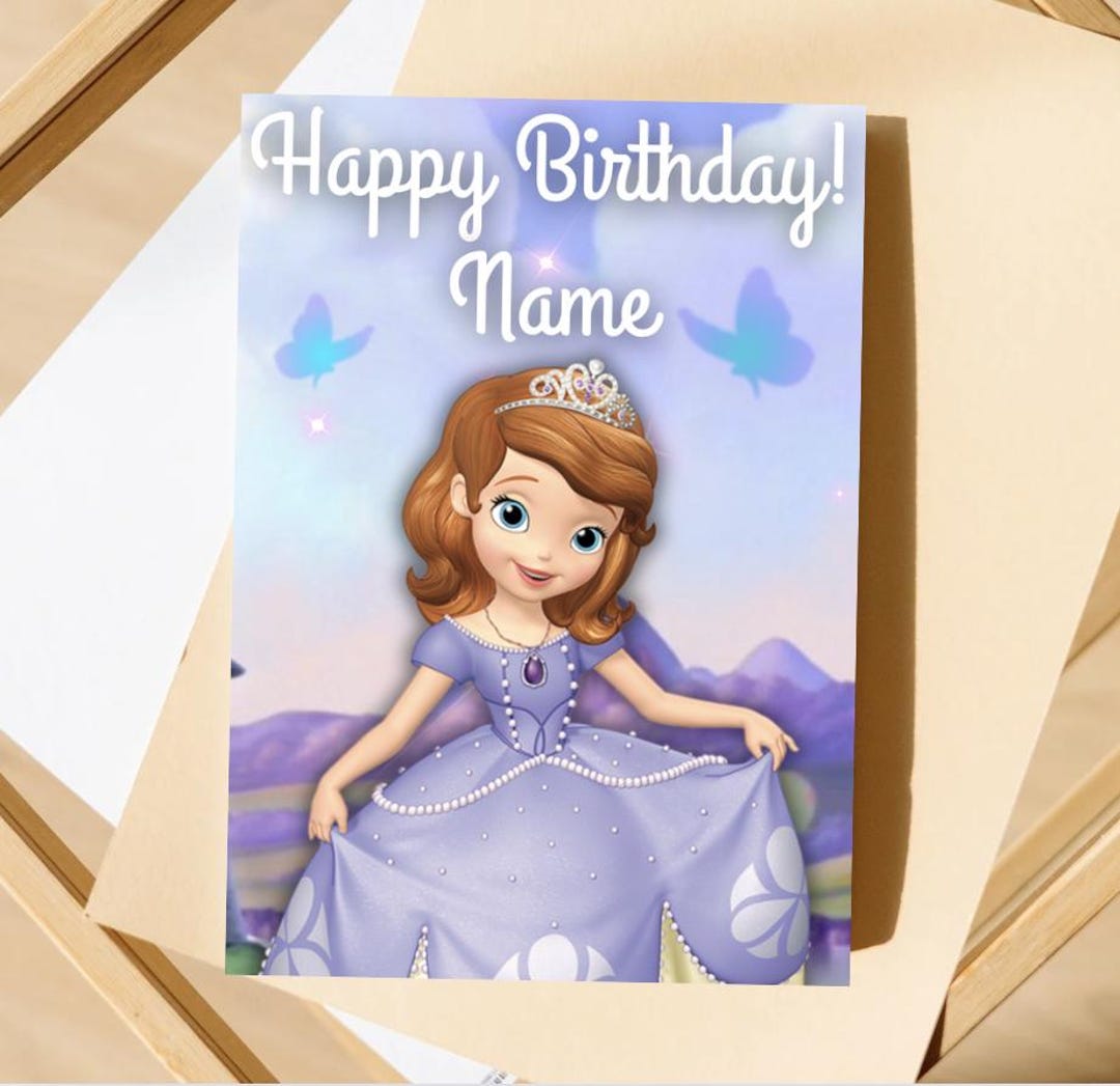 Printable Sofia Custom Birthday Card Digital Download - Etsy