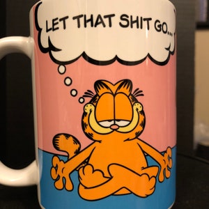 Yoga Garfield Says Let That Shit Go - Etsy
