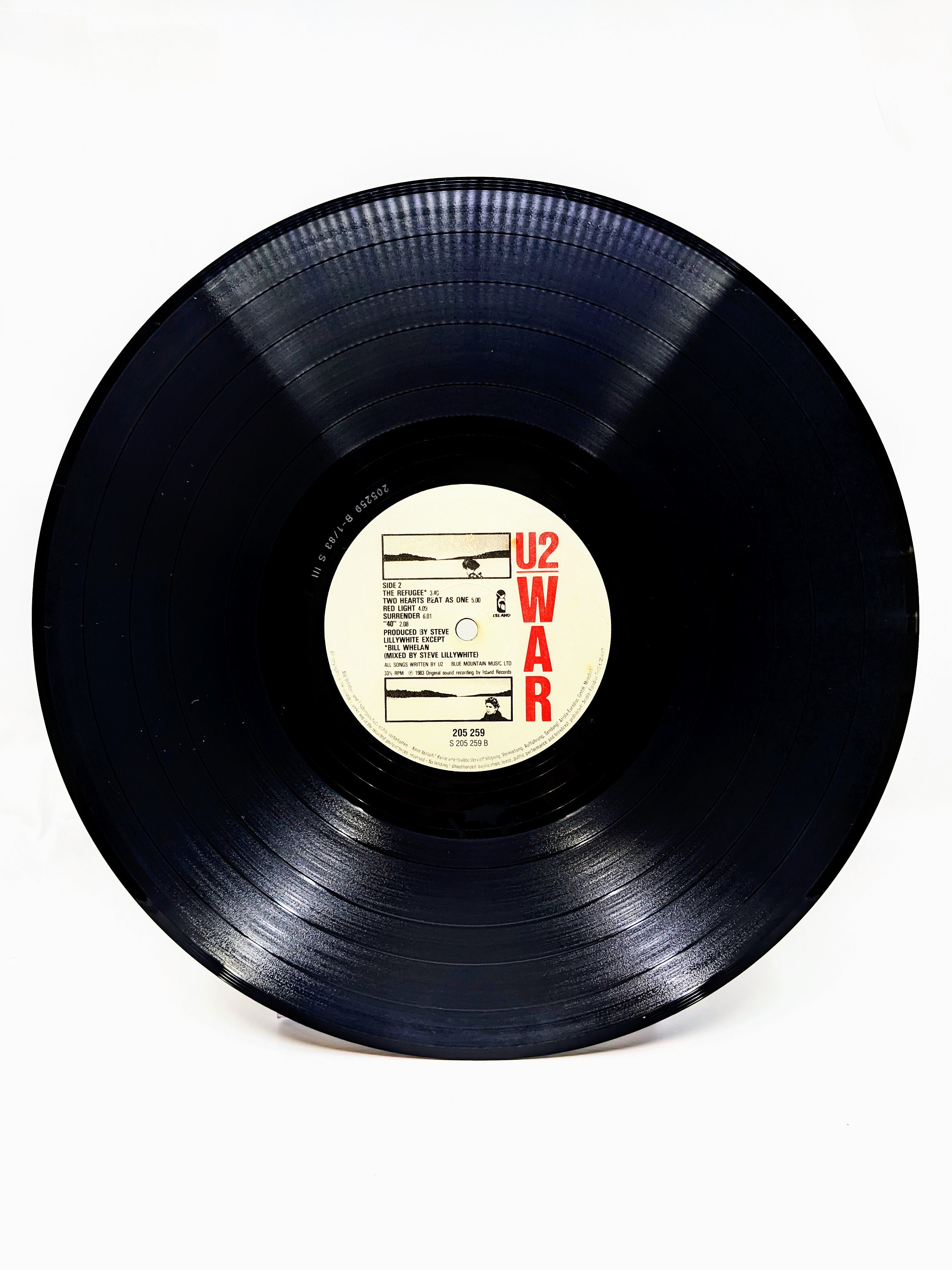 U2: War (1983) Vinyl Record - Rare German First Pressing - Textured ...