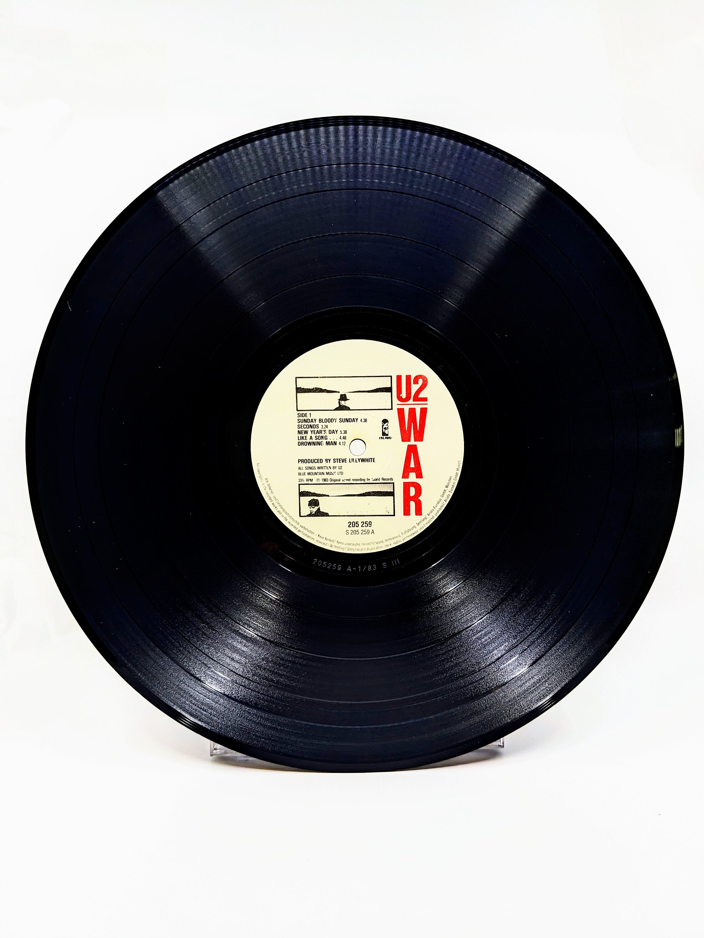 U2: War (1983) Vinyl Record - Rare German First Pressing - Textured ...