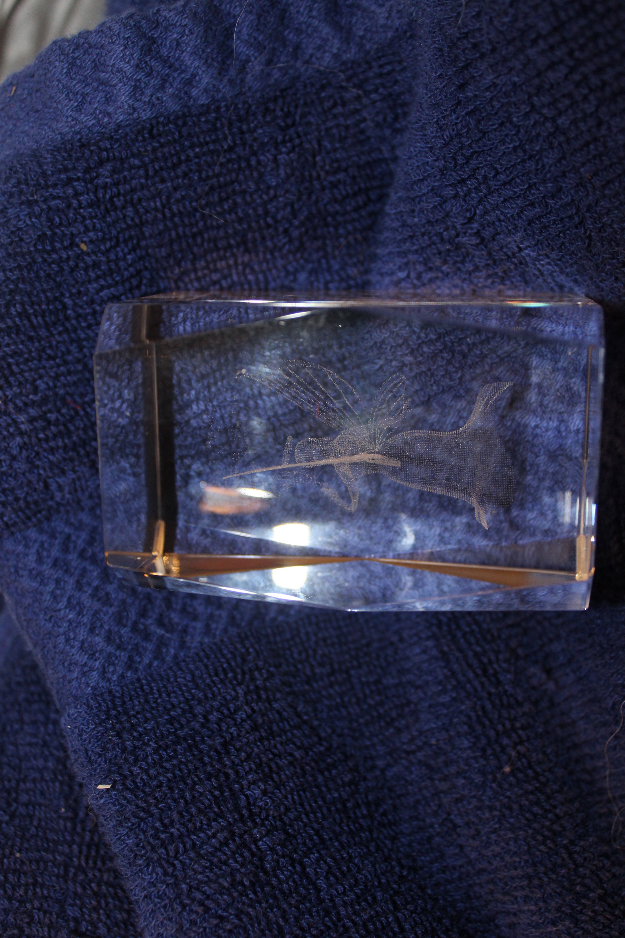 Angel Hologram Glass Paperweight - Etsy