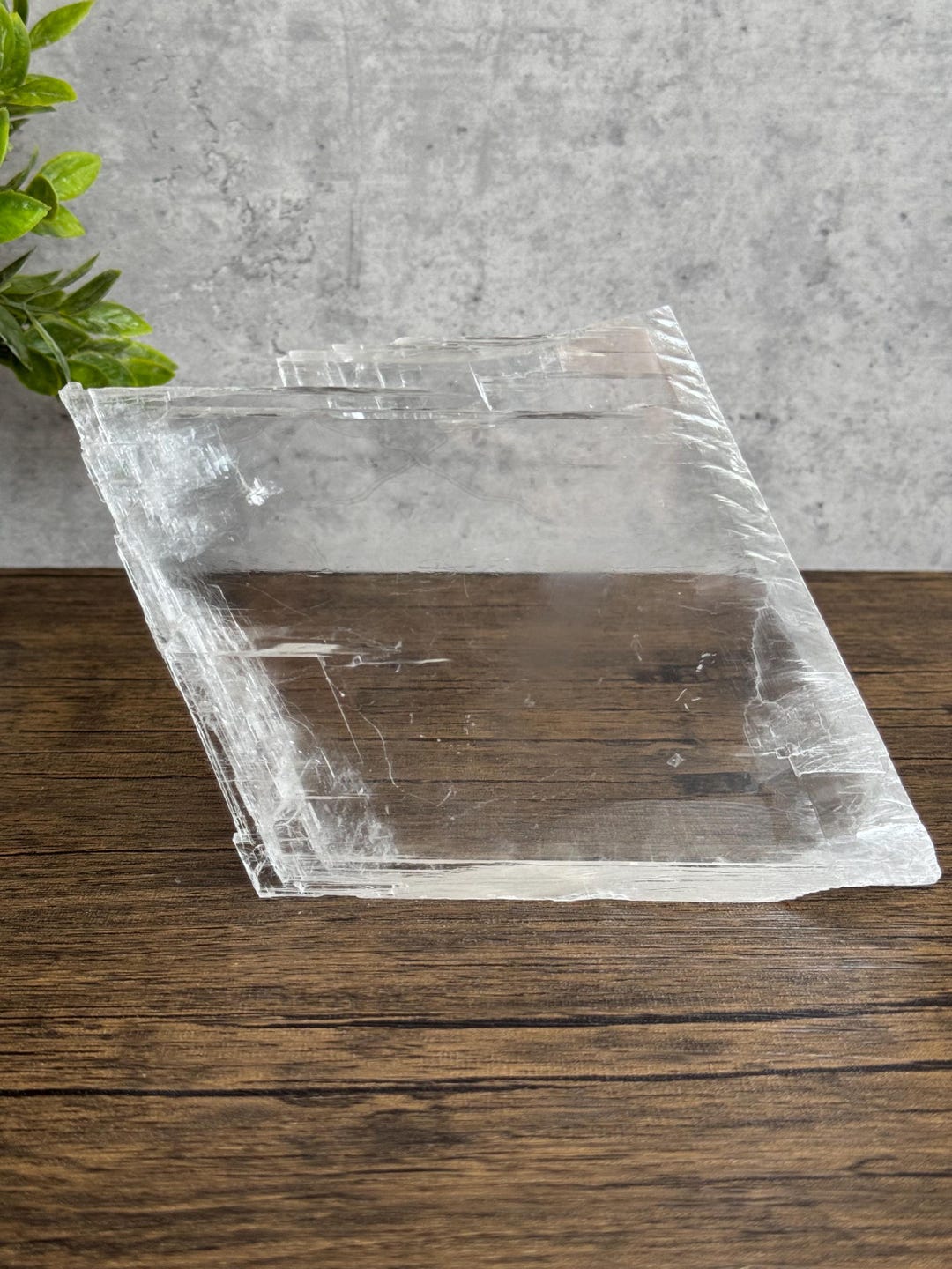 Large Selenite Slab - Raw Crystal for Cleansing, Healing, and ...