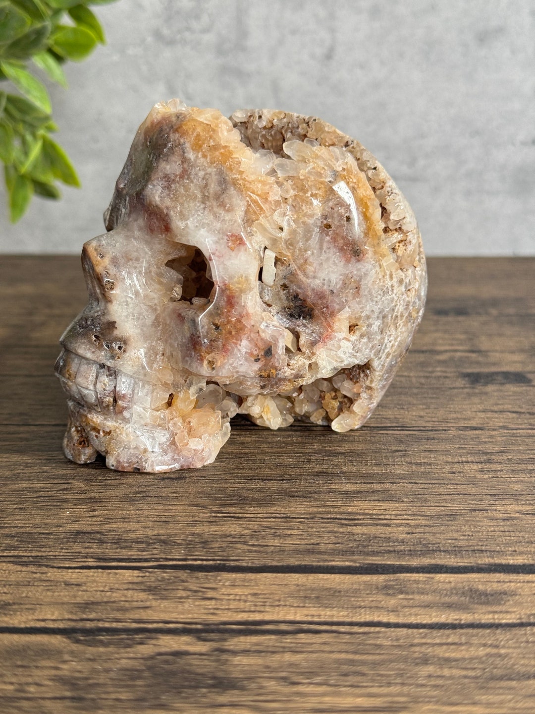 Unique Sphalerite Skull With Quartz Clusters - Natural Crystal Skull ...