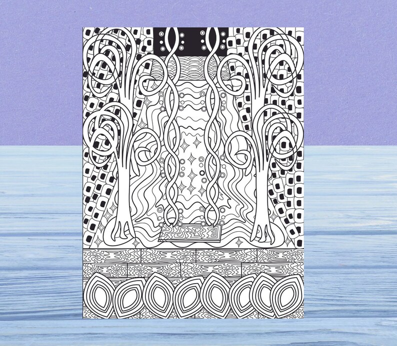 Abstract Coloring Page PDF & JPEG Downloadable - Etsy