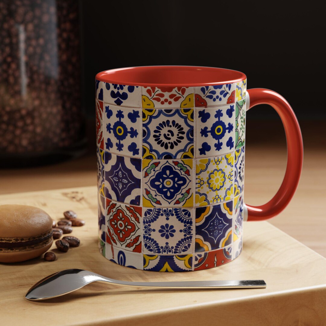 Spanish Tile Mug | Mexican Tile Mug | Rustic Mediterranean Ceramic ...