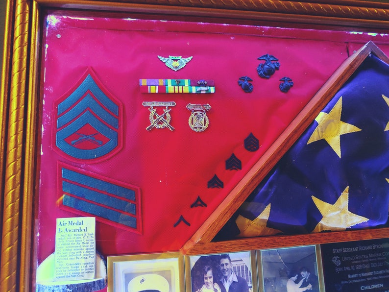 Military Veteran Shadow Box & Flag Display - Etsy