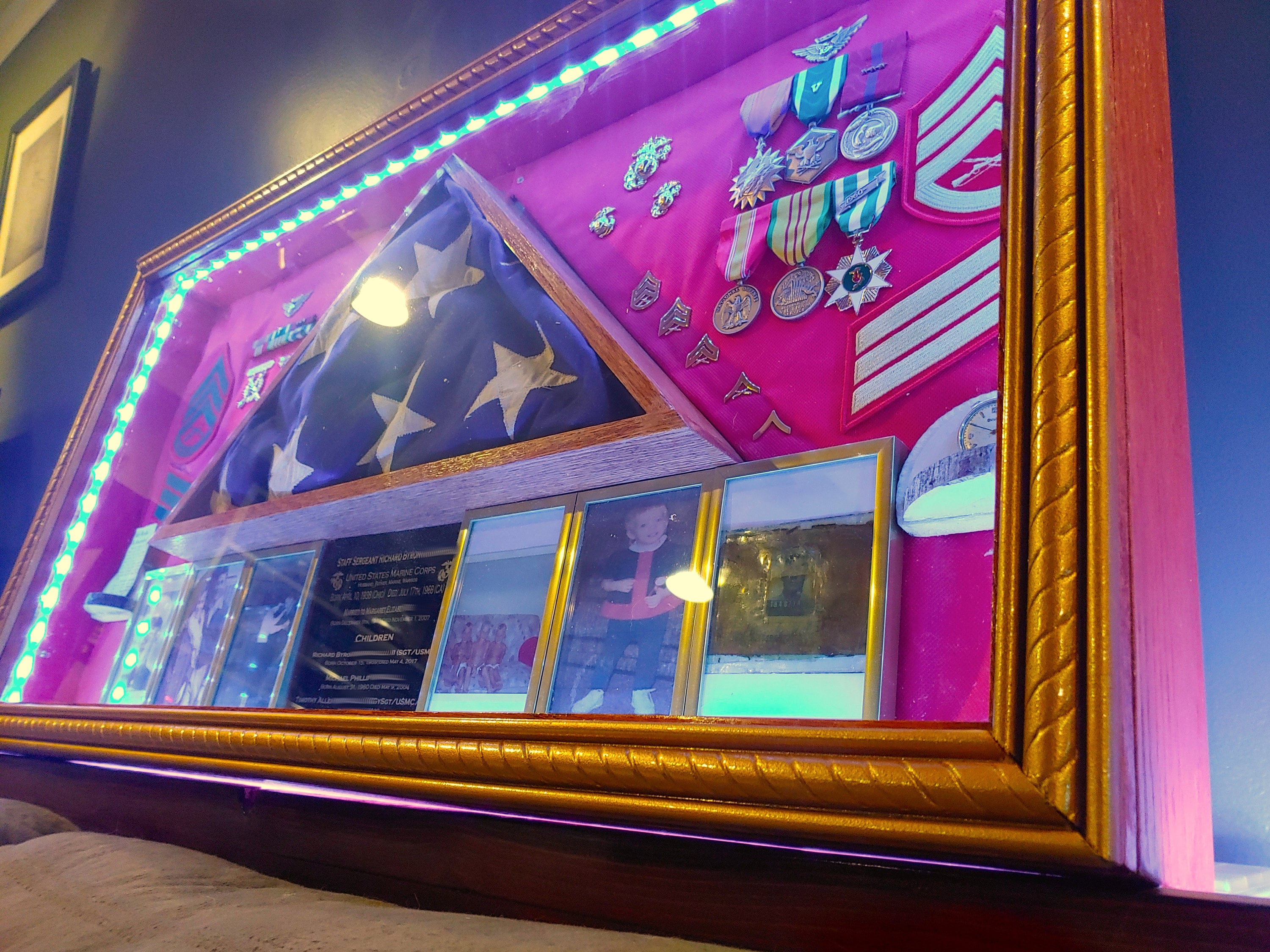 Military Veteran Shadow Box & Flag Display - Etsy