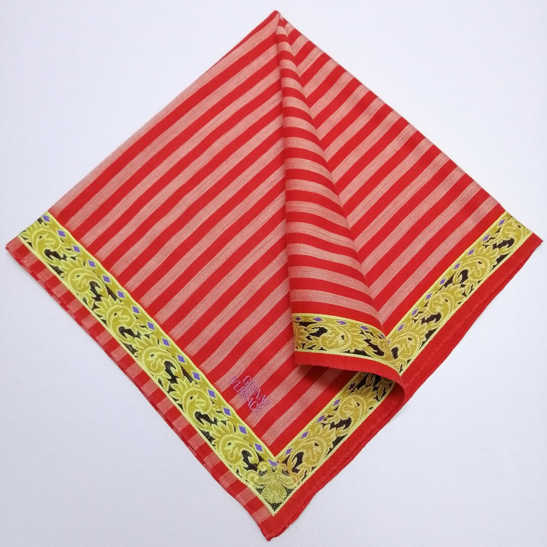 Vintage Gianni Versace Handkerchief: Striped Bandana Neck Scarf - Etsy