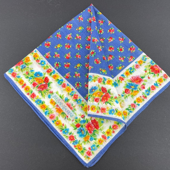 Vintage 90s YSL Handkerchief Yves Saint Laurent Bandana - Etsy