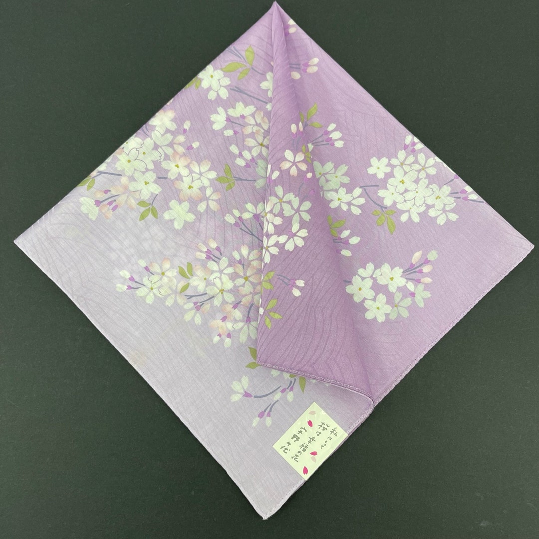 Vintage Japanese Cherry Blossom Handkerchief, Japanese Art, Japanese ...